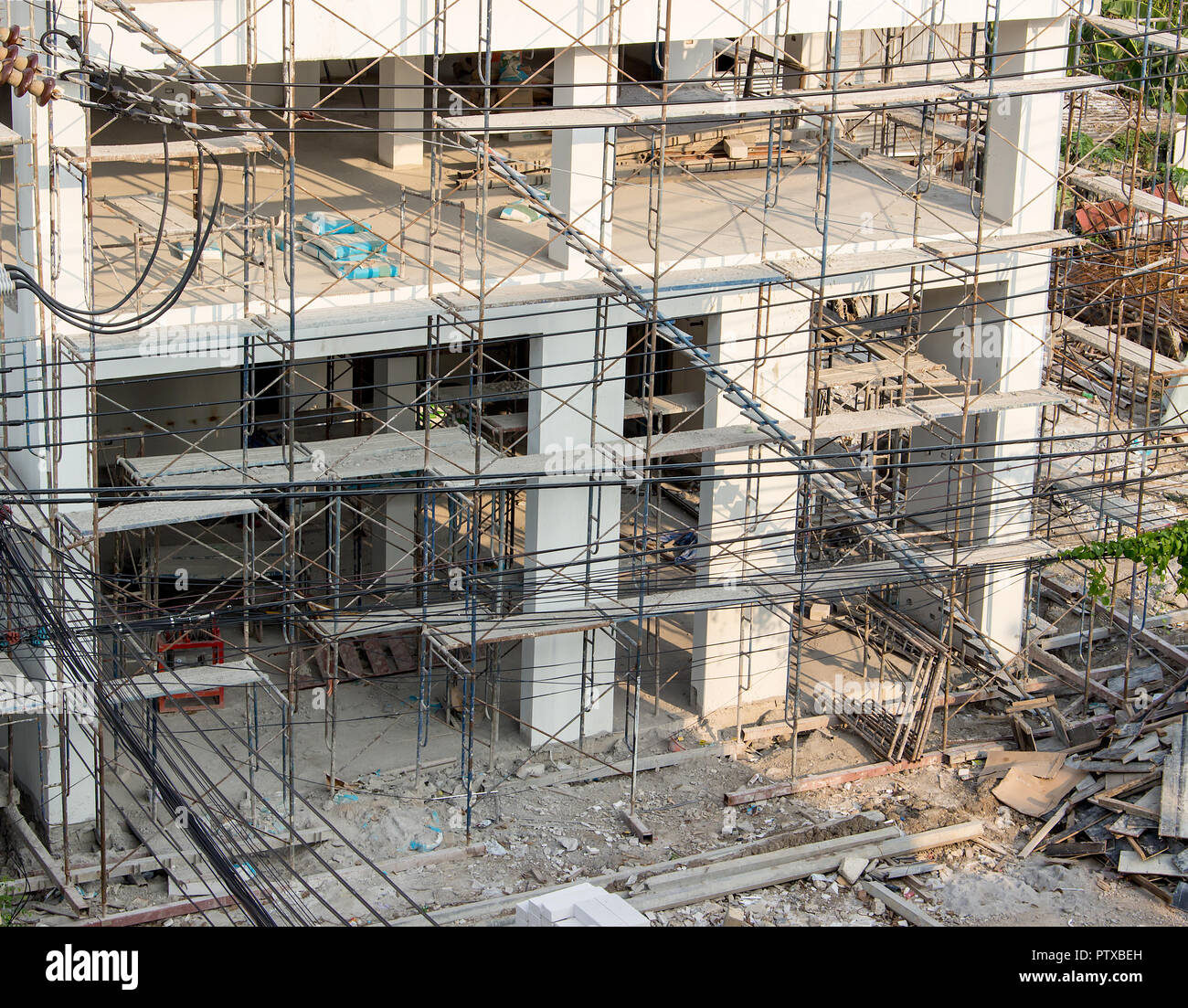 Preparation before the construction of commercial buildings Stock Photo ...