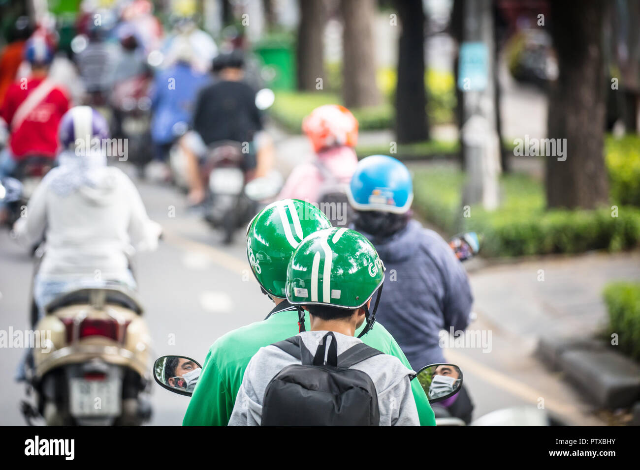 Grabbike Service in Vietnam Stock Photo - Alamy