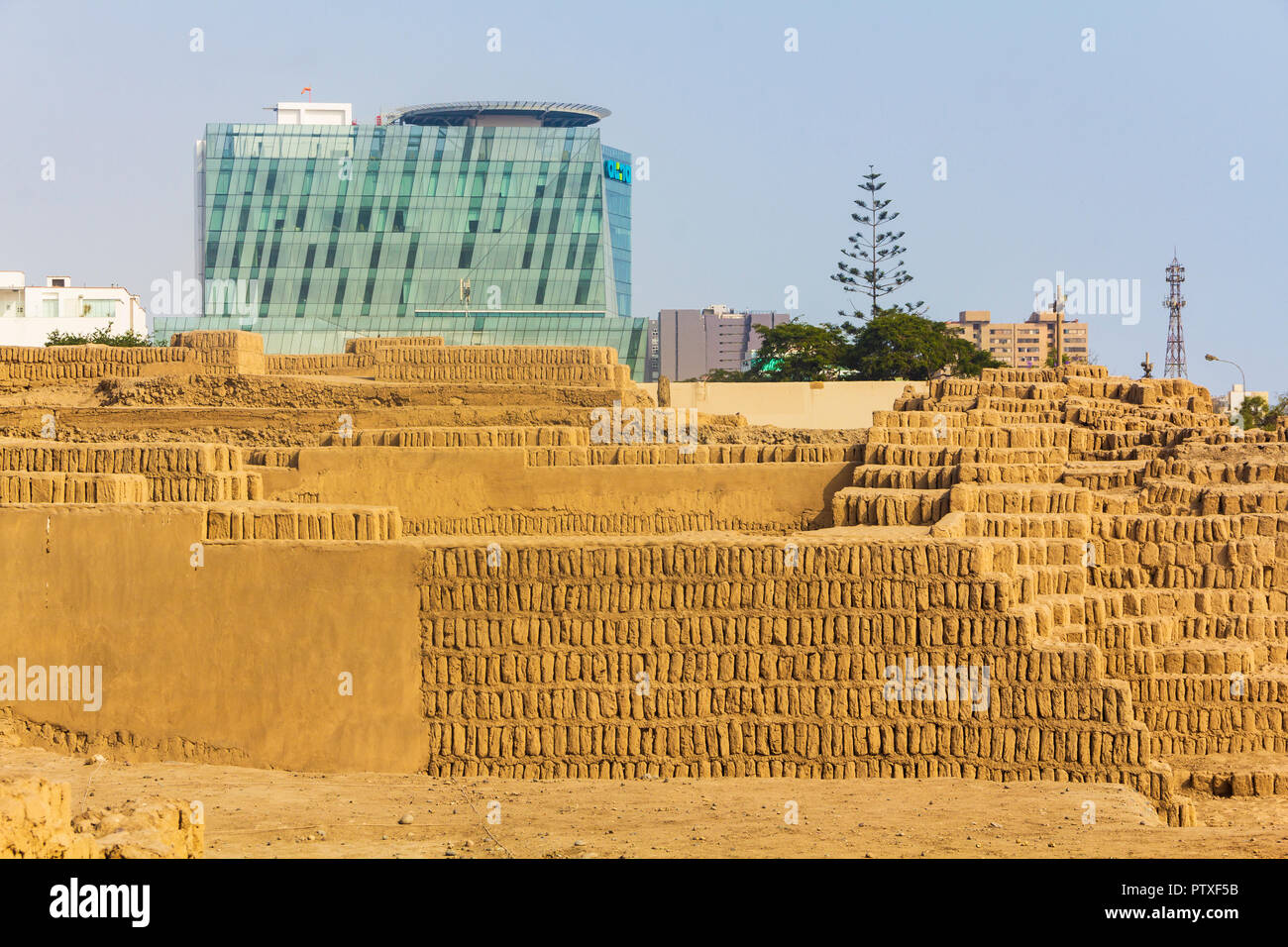 Huaca Pucllana, is a nearly 2000-year-old clay & adobe stepped pyramid ...