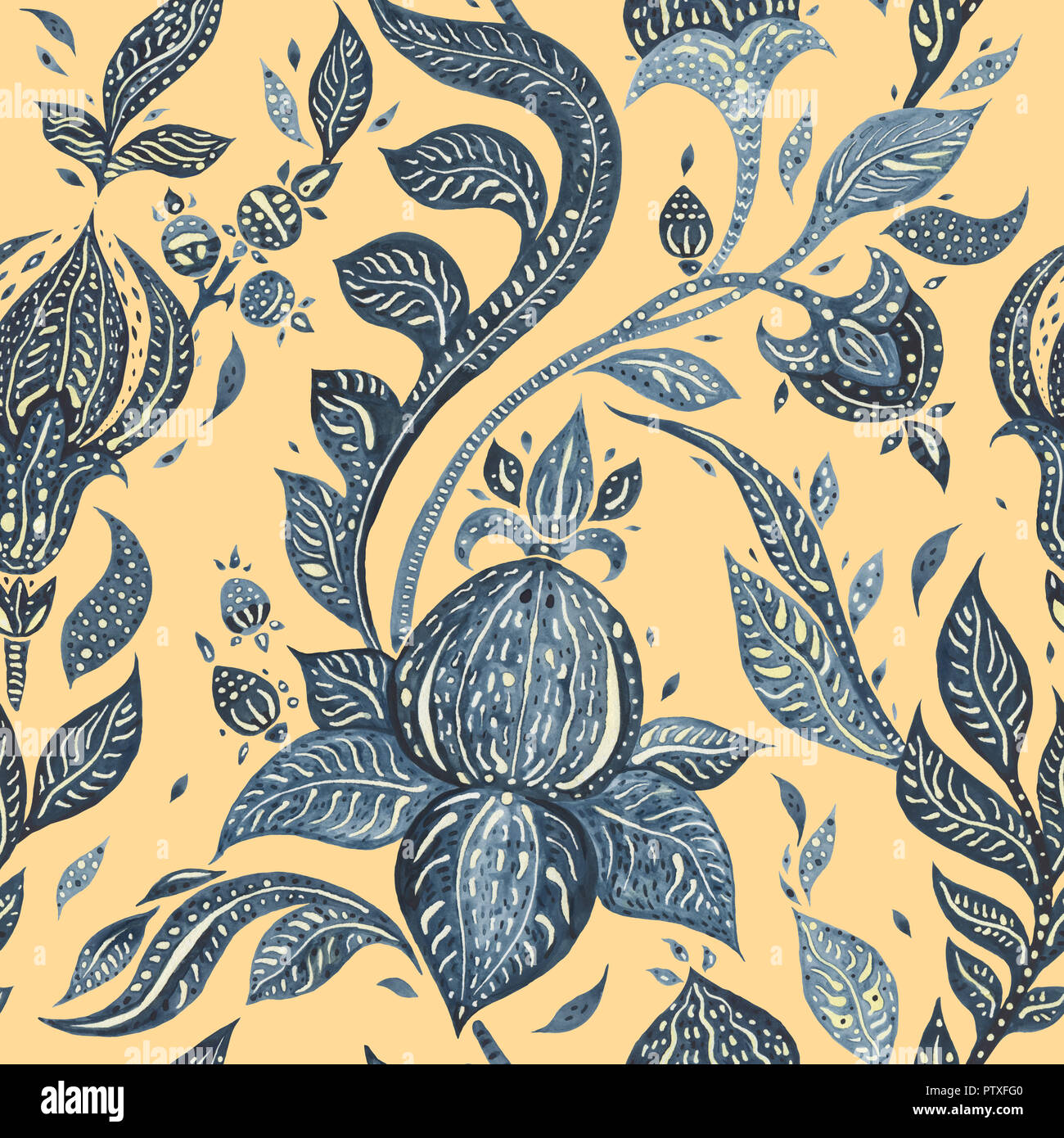 Watercolor paisley hi-res stock photography and images - Alamy