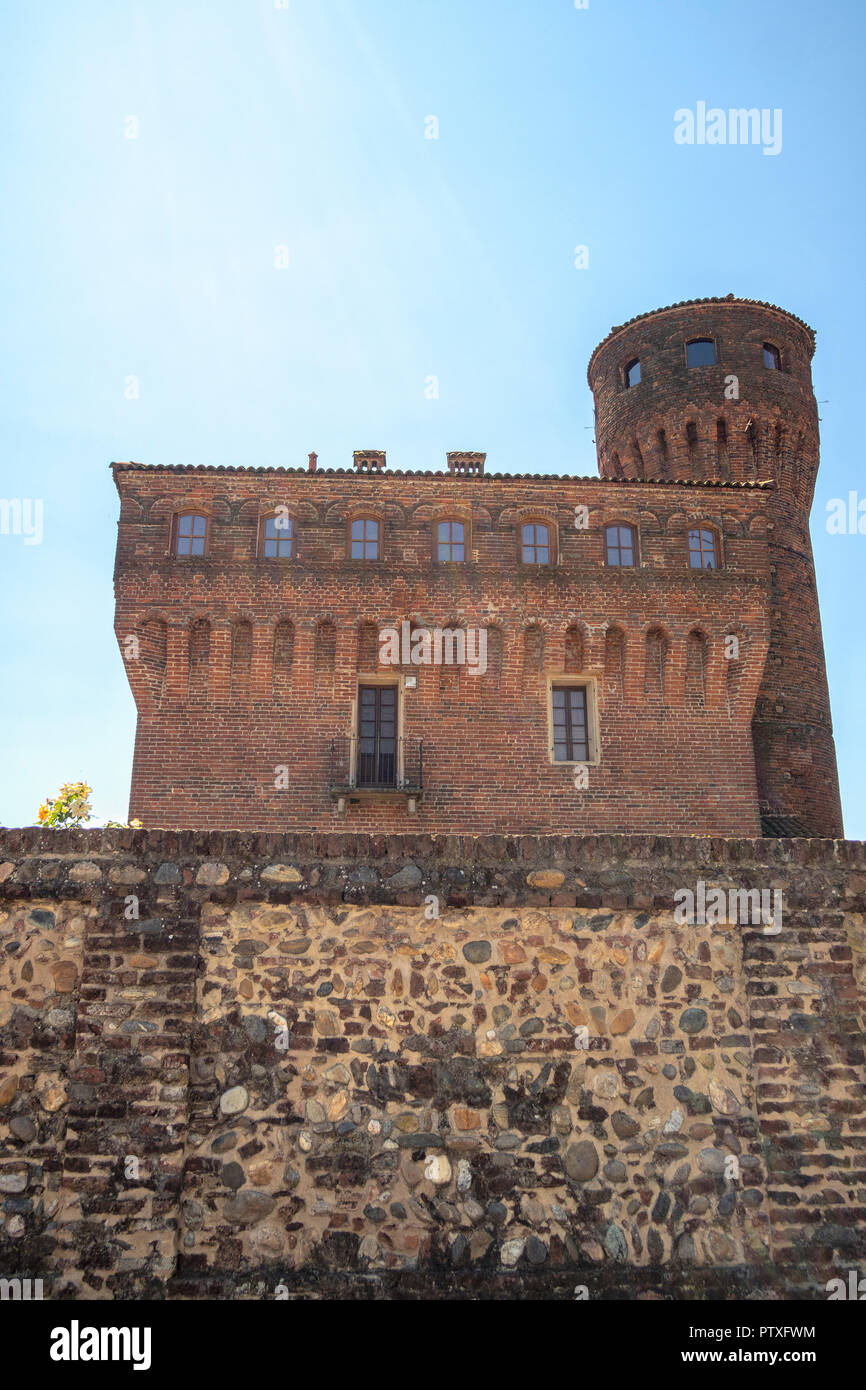Medieval castle in San Genuario, historic village near Vercelli ...
