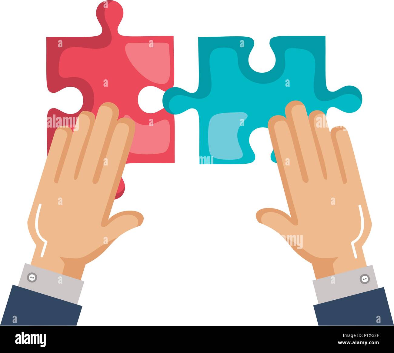 hands with puzzle pieces Stock Vector Image & Art - Alamy