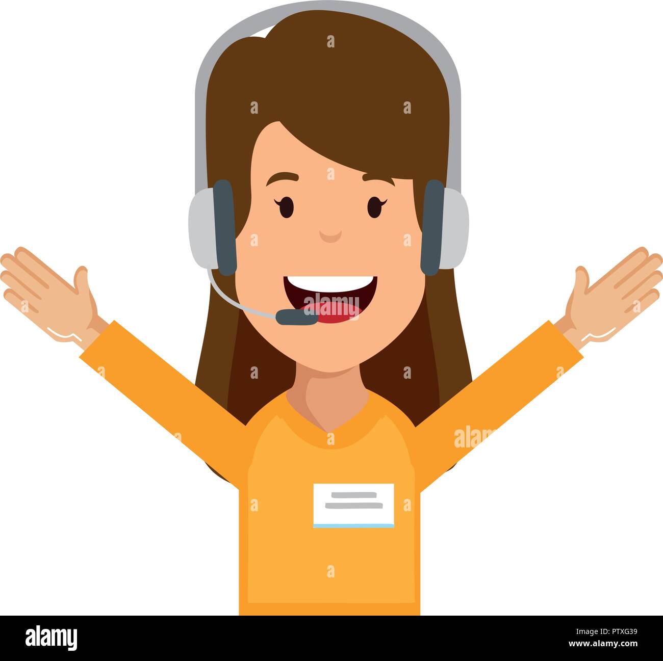 Helpful call center agent Stock Vector Images - Alamy