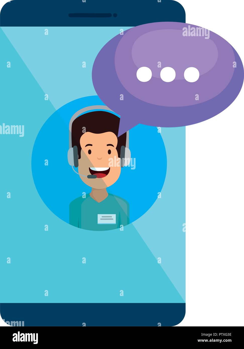 Helpful call center agent Stock Vector Images - Alamy