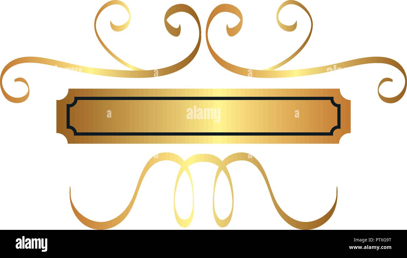 elegant golden frame icon Stock Vector Image & Art - Alamy