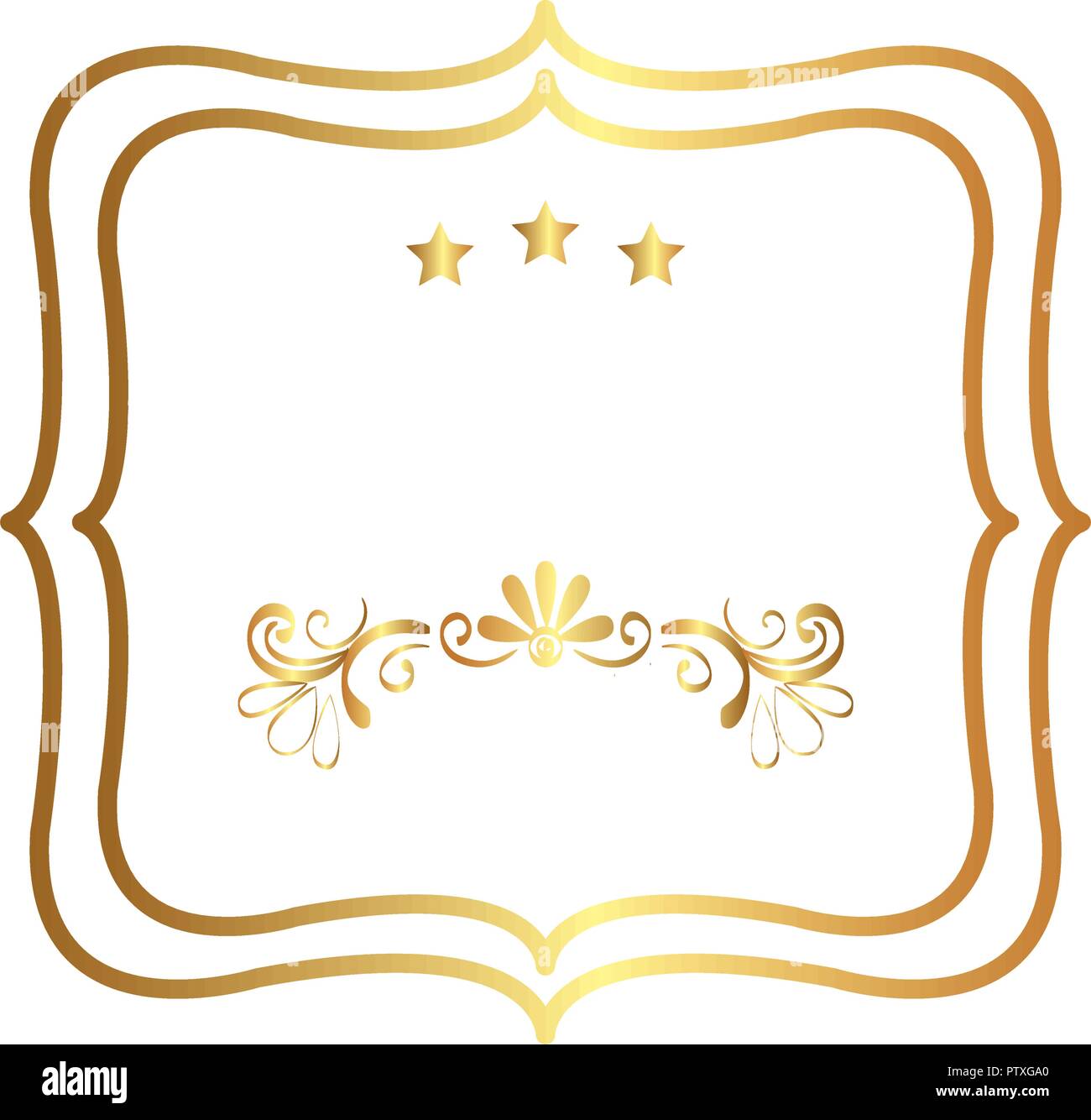 elegant golden frame icon Stock Vector Image & Art - Alamy