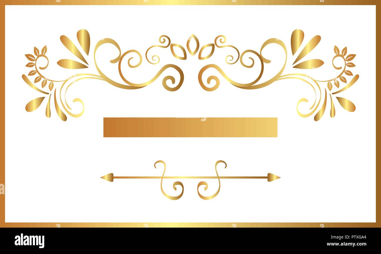 elegant square golden frame Stock Vector Image & Art - Alamy