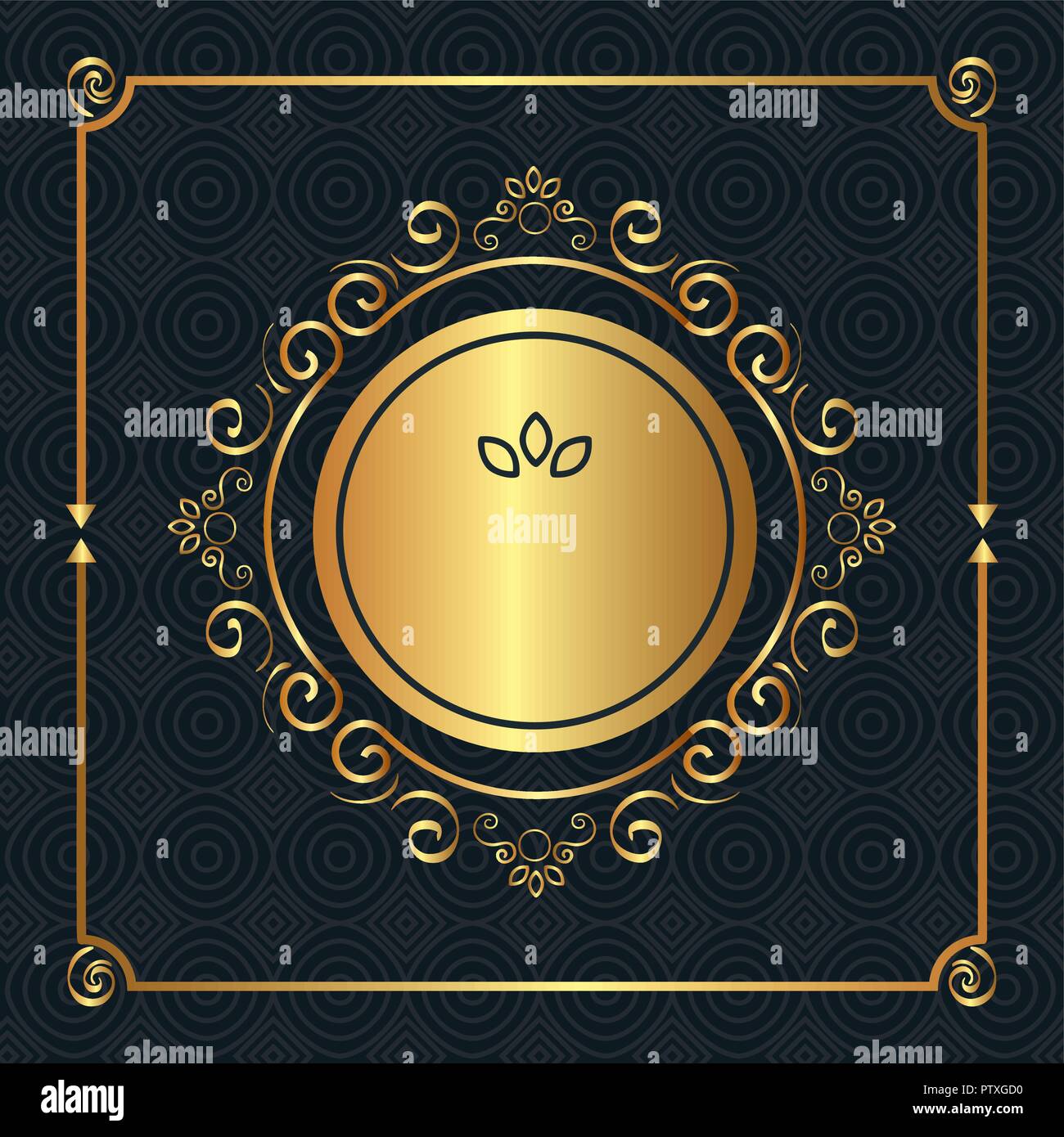Circular frame medieval vector Stock Vector Images - Alamy