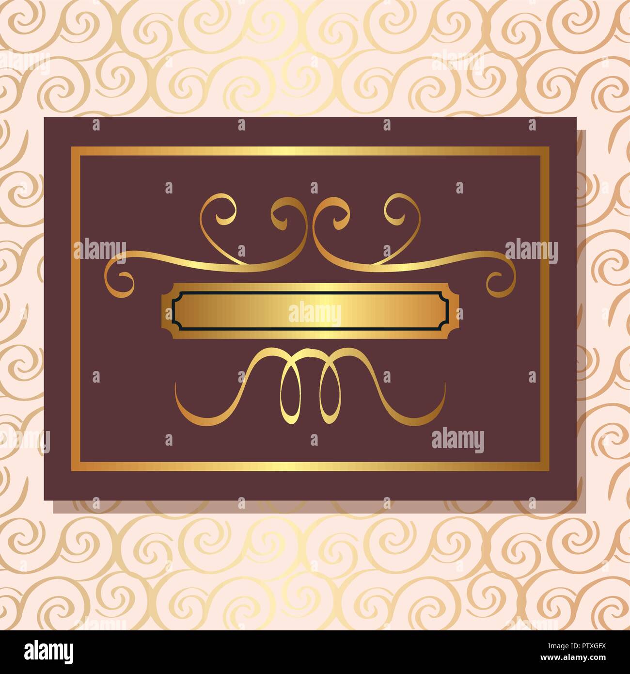 elegant golden frame icon Stock Vector Image & Art - Alamy