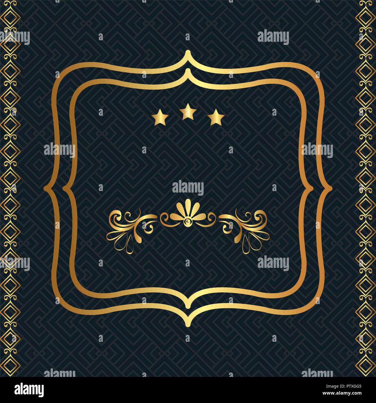 elegant golden frame icon Stock Vector Image & Art - Alamy