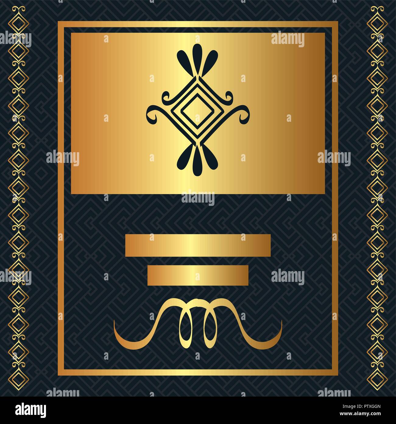elegant golden frame icon Stock Vector Image & Art - Alamy