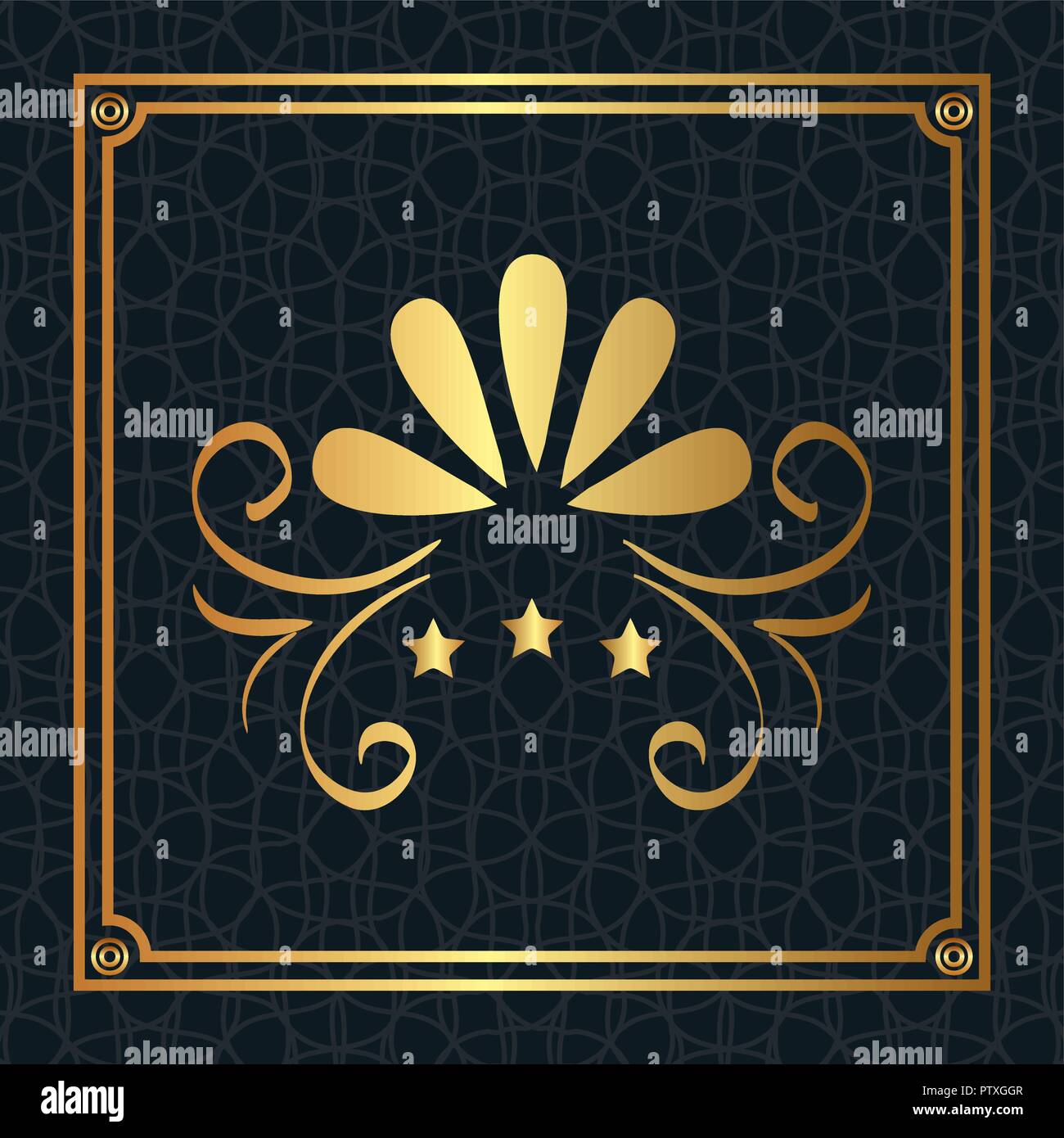 elegant golden frame icon Stock Vector Image & Art - Alamy