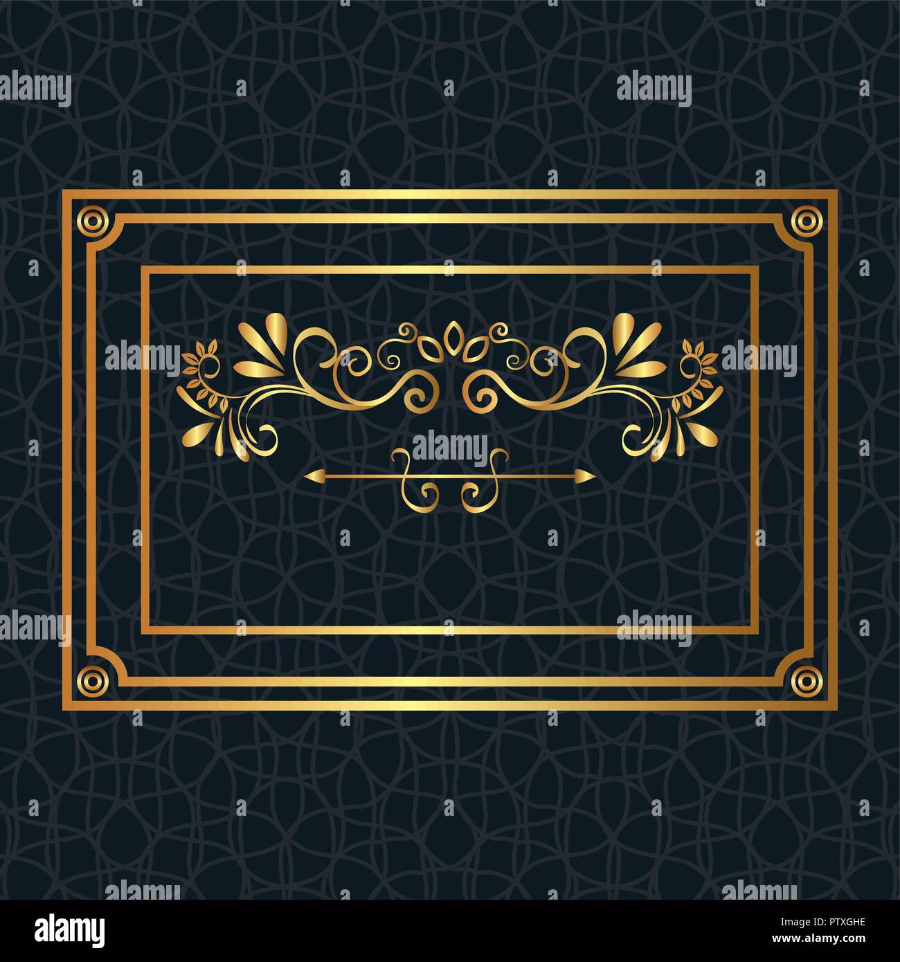 elegant square golden frame Stock Vector Image & Art - Alamy