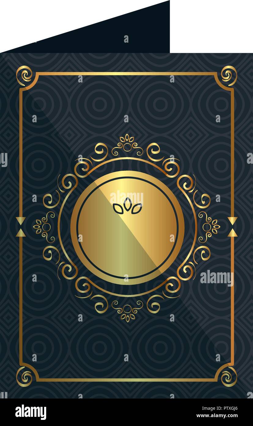 elegant circular golden frame Stock Vector Image & Art - Alamy