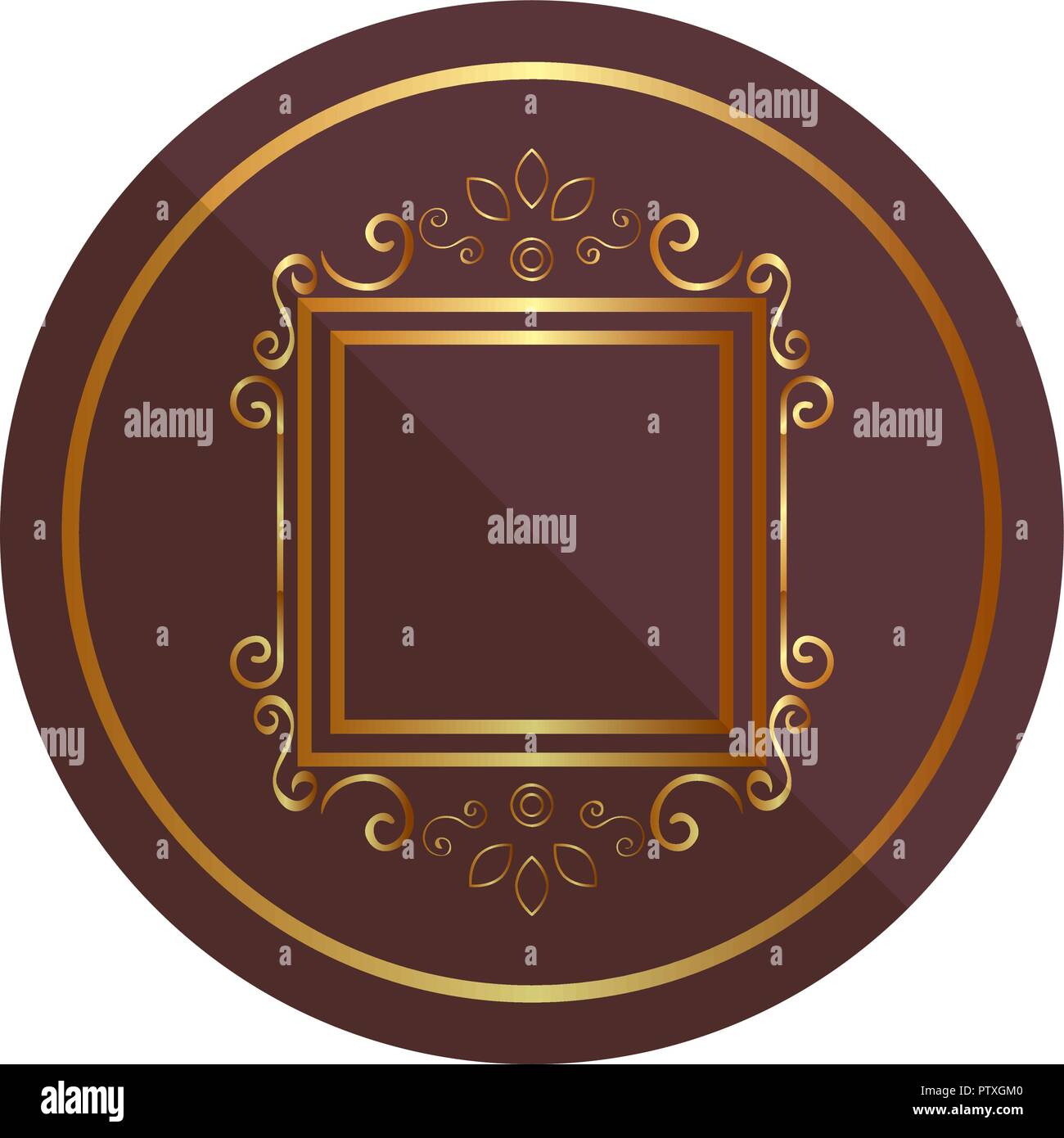 elegant square golden frame Stock Vector Image & Art - Alamy