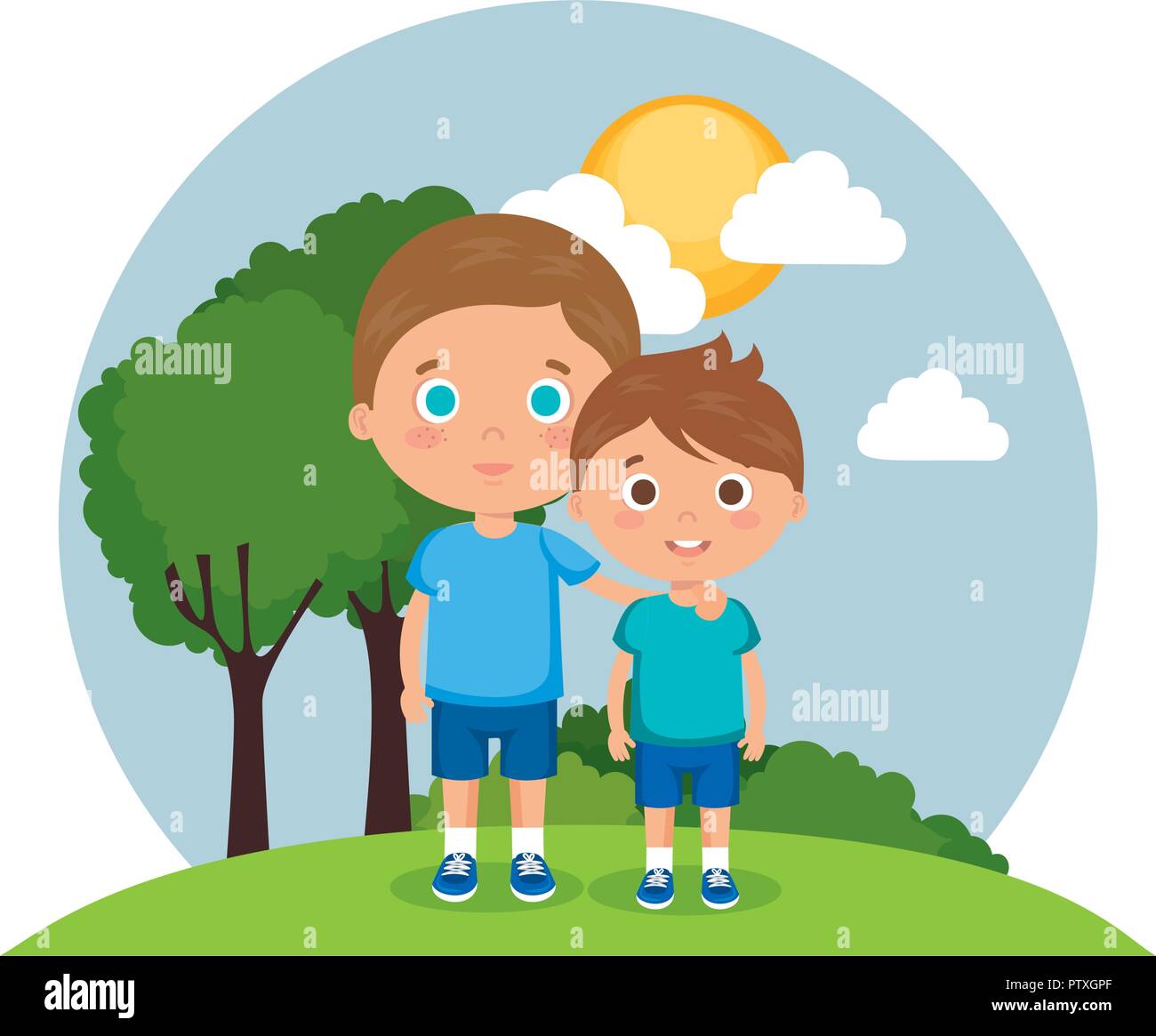 cute little boys characters Stock Vector Image & Art - Alamy