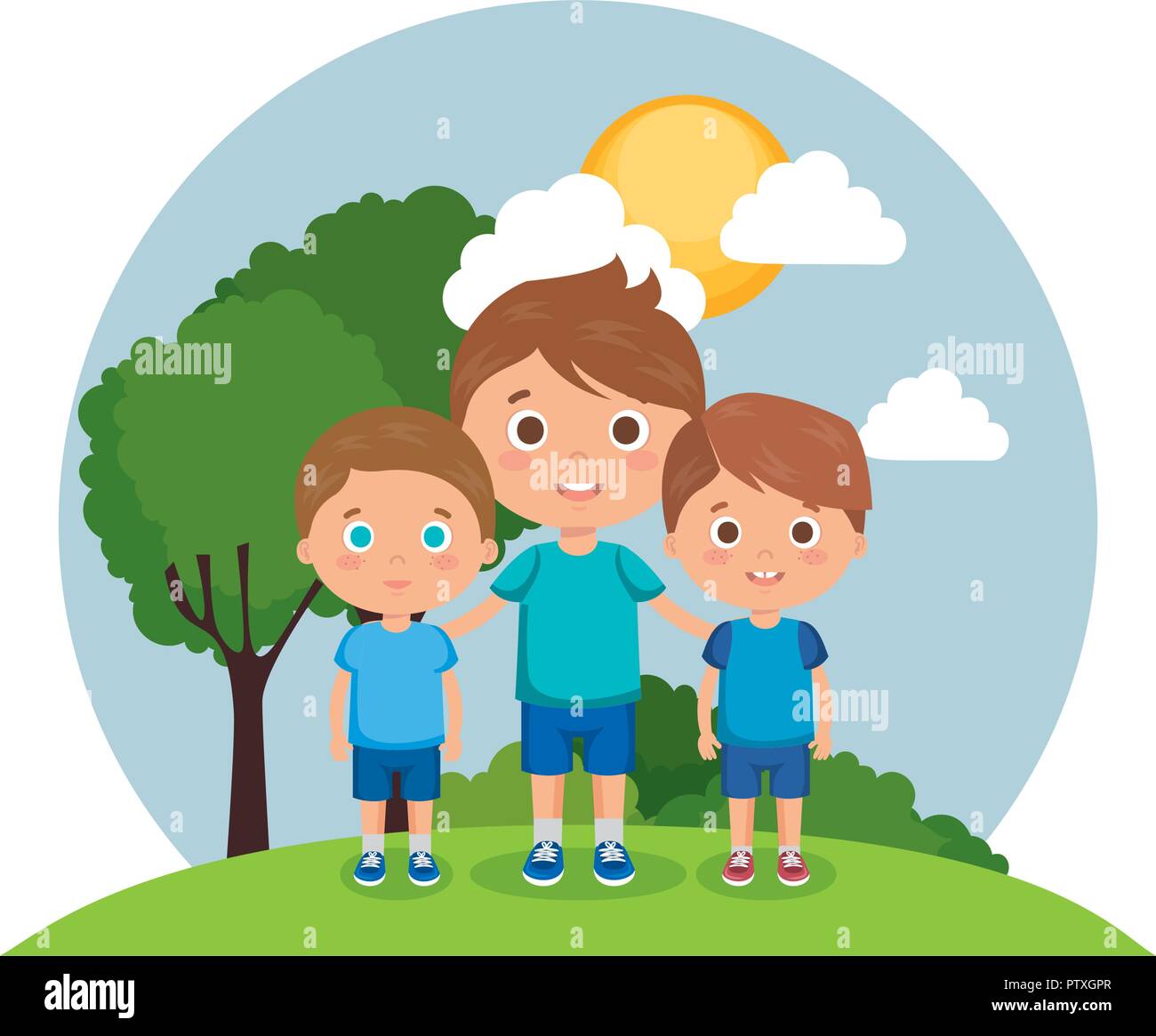 cute little boys characters Stock Vector Image & Art - Alamy