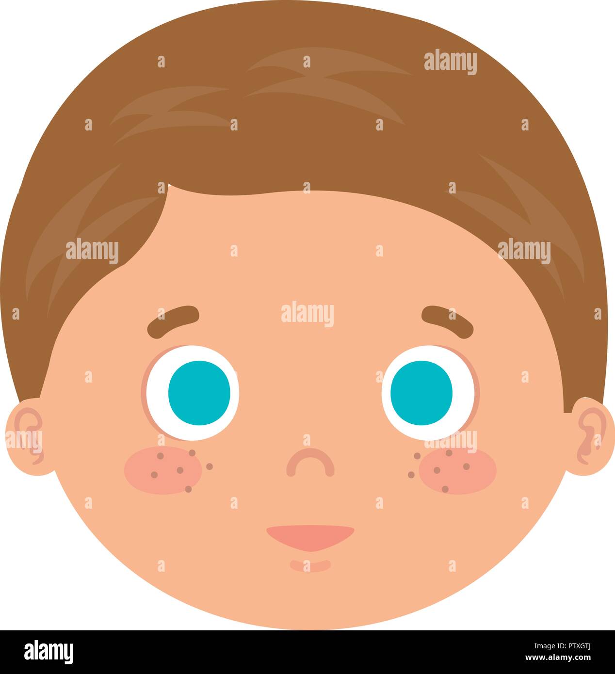 cute little boy head character Stock Vector Image & Art - Alamy