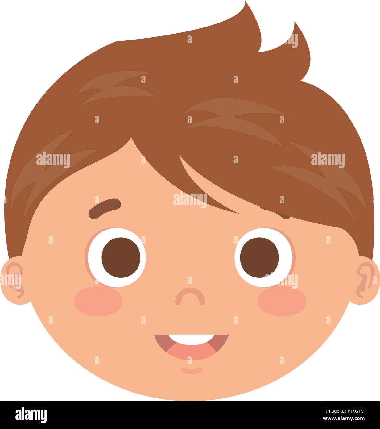 cute little boy head character Stock Vector Image & Art - Alamy