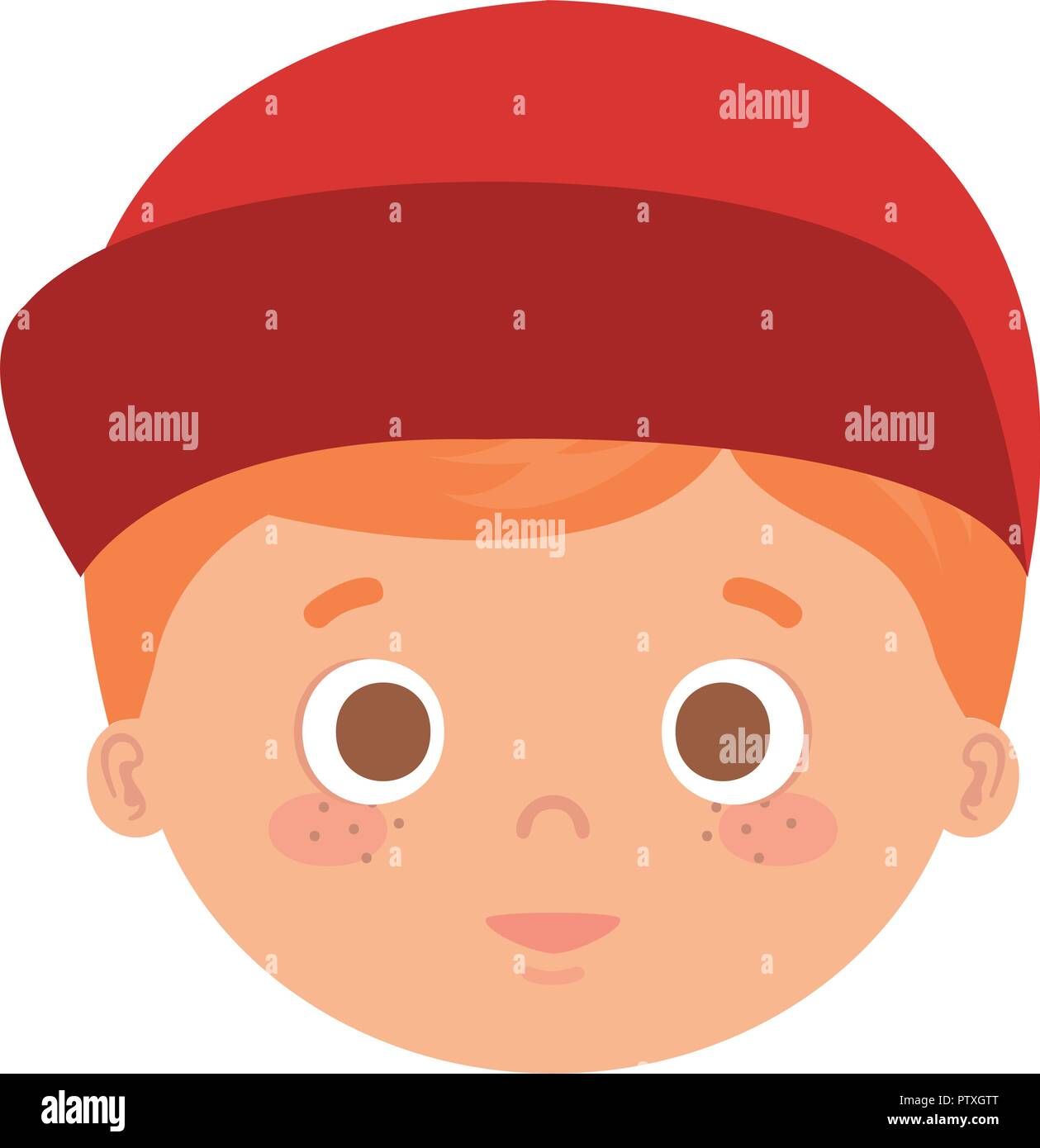 cute little boy head character Stock Vector Image & Art - Alamy