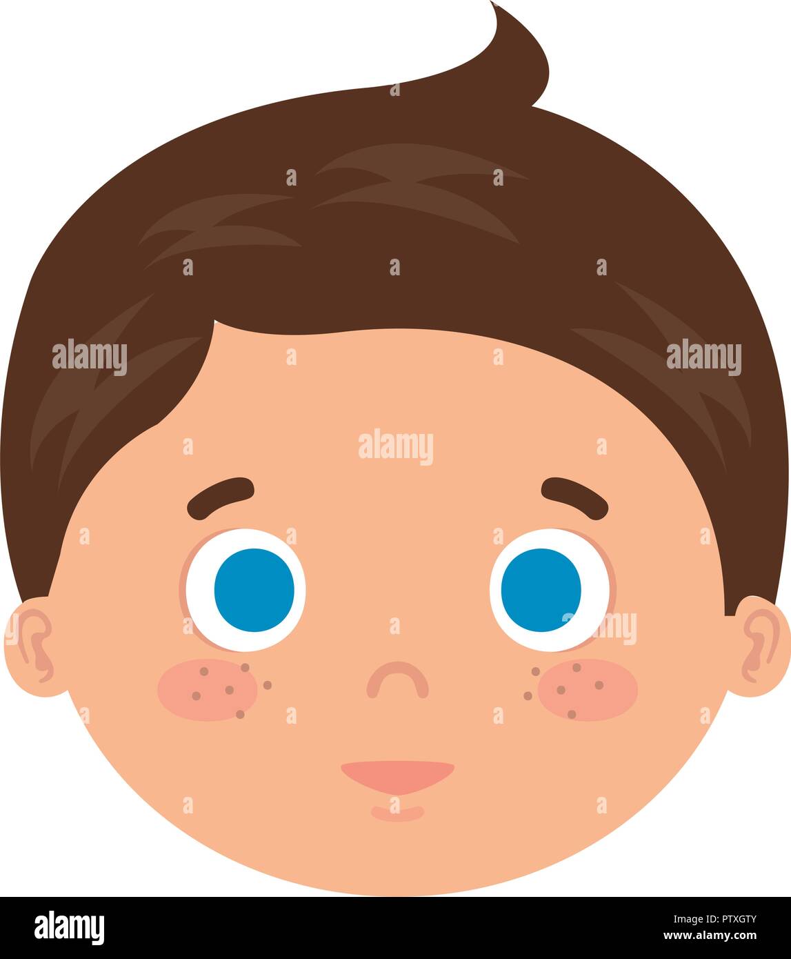 cute little boy head character Stock Vector Image & Art - Alamy