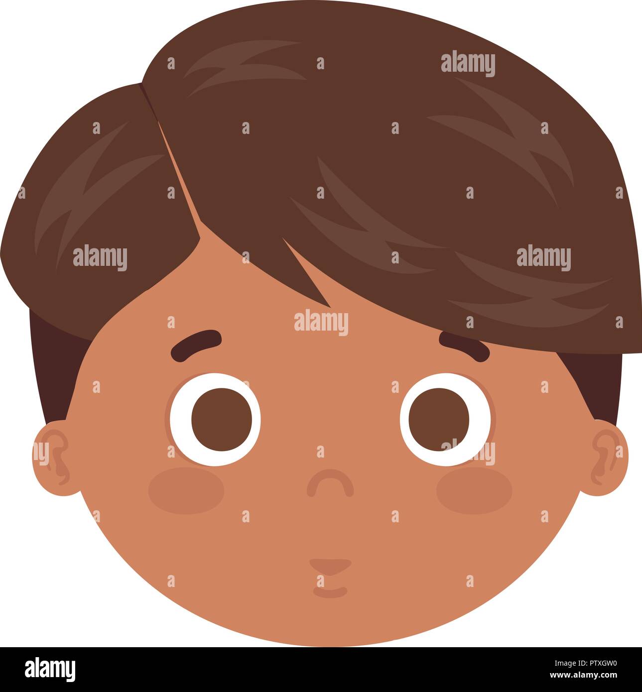 cute little boy head character Stock Vector Image & Art - Alamy