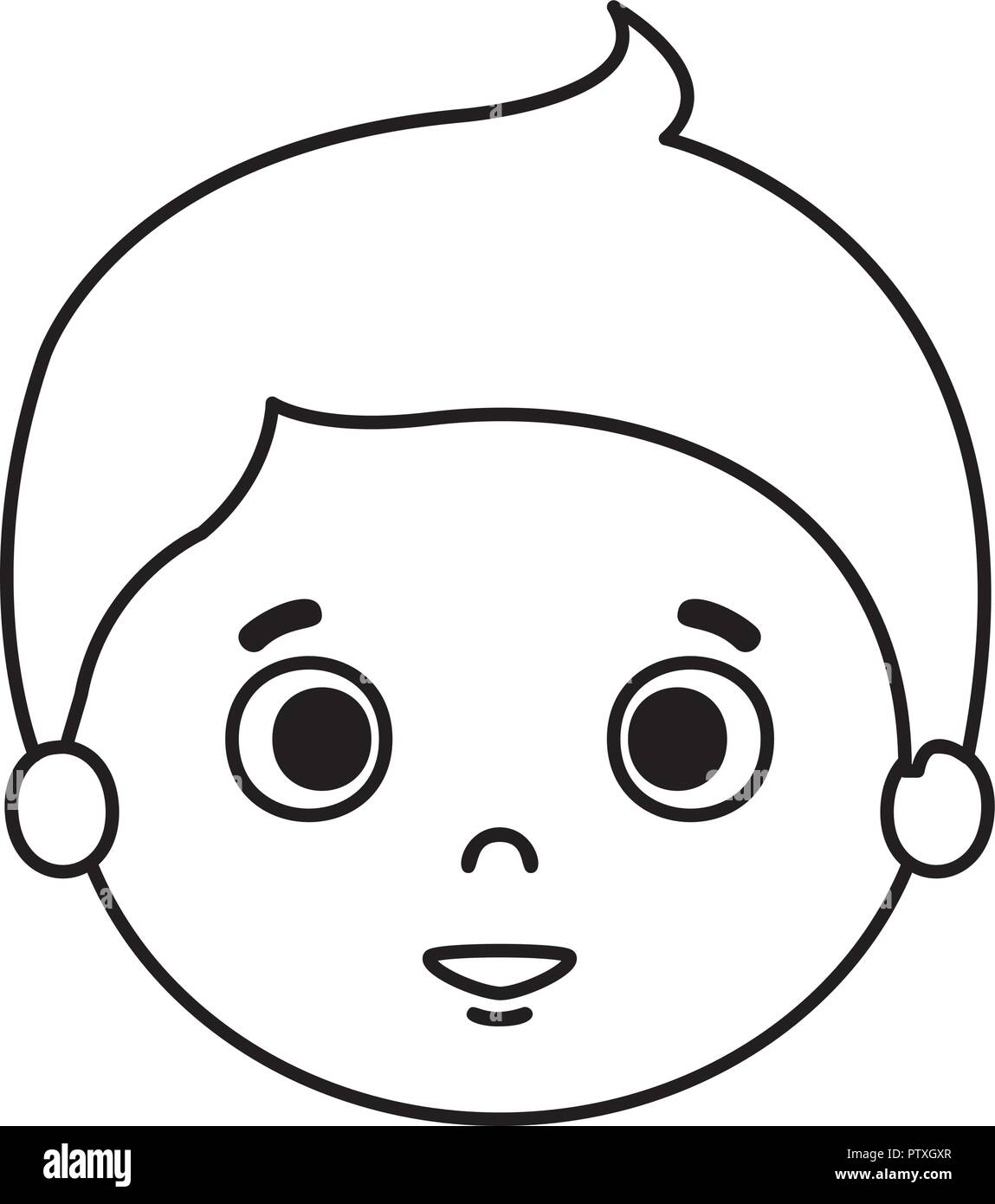 cute little boy head character Stock Vector Image & Art - Alamy