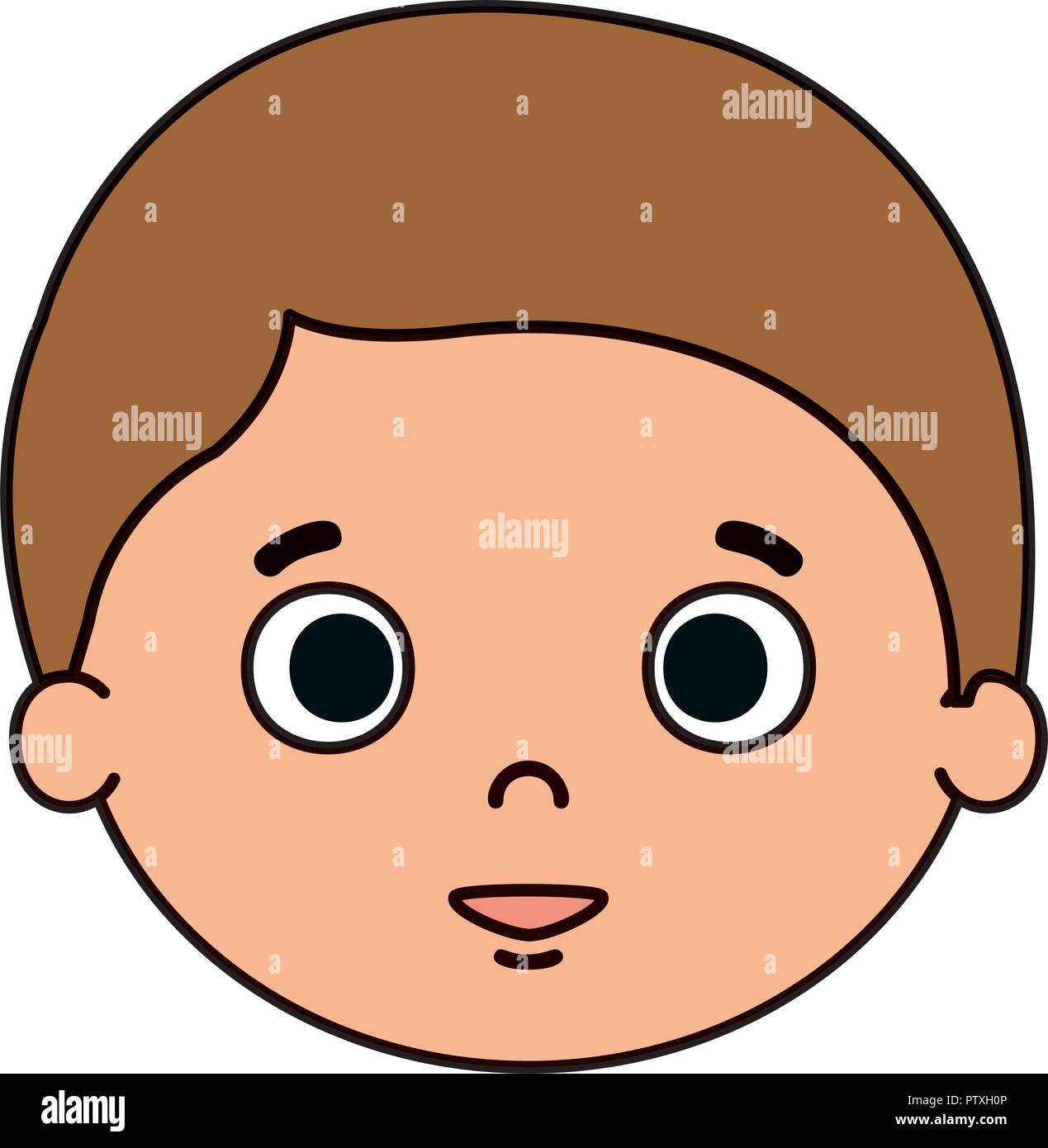 cute little boy head character Stock Vector Image & Art - Alamy