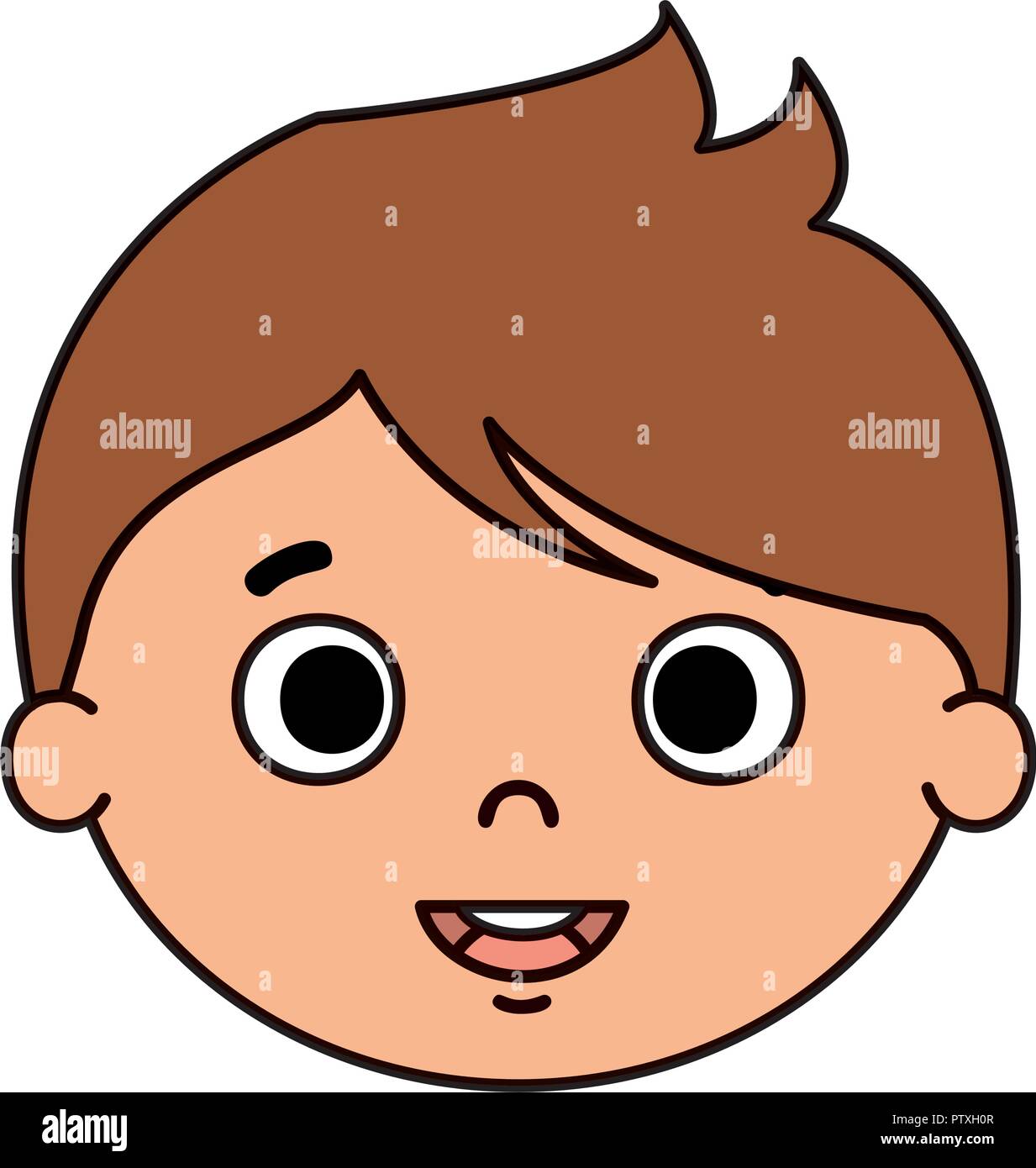cute little boy head character Stock Vector Image & Art - Alamy