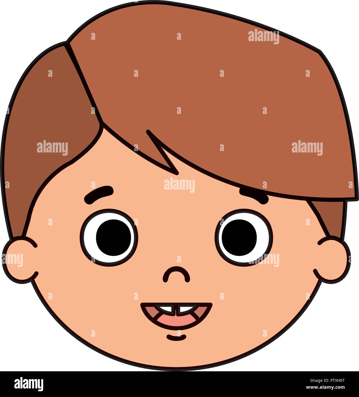 cute little boy head character Stock Vector Image & Art - Alamy