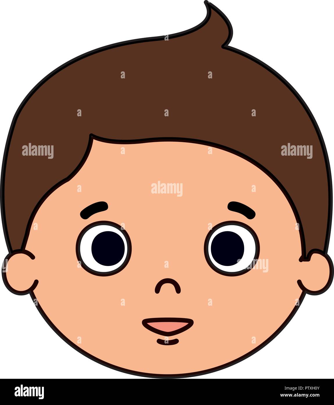 cute little boy head character Stock Vector Image & Art - Alamy