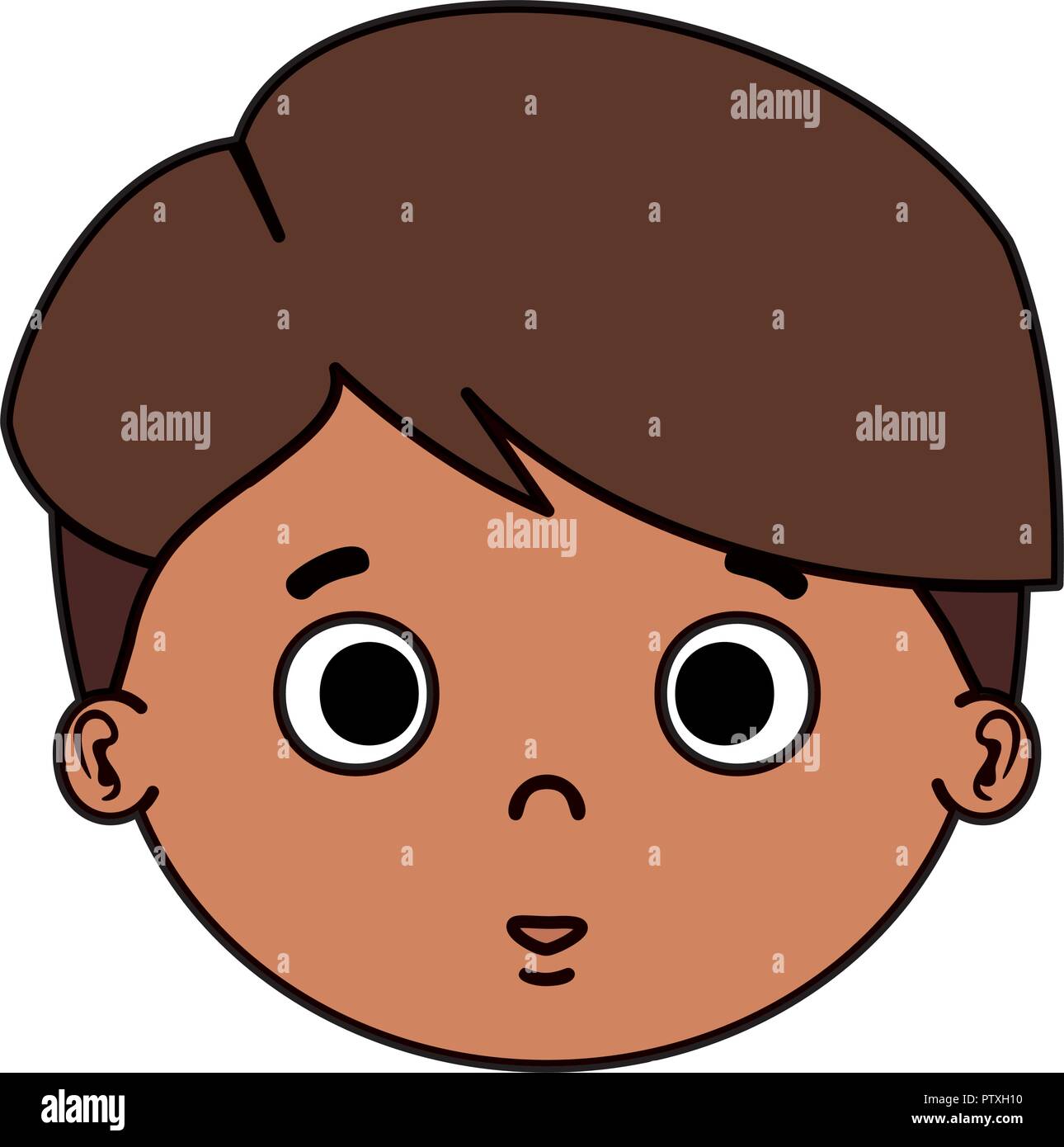 cute little boy head character Stock Vector Image & Art - Alamy