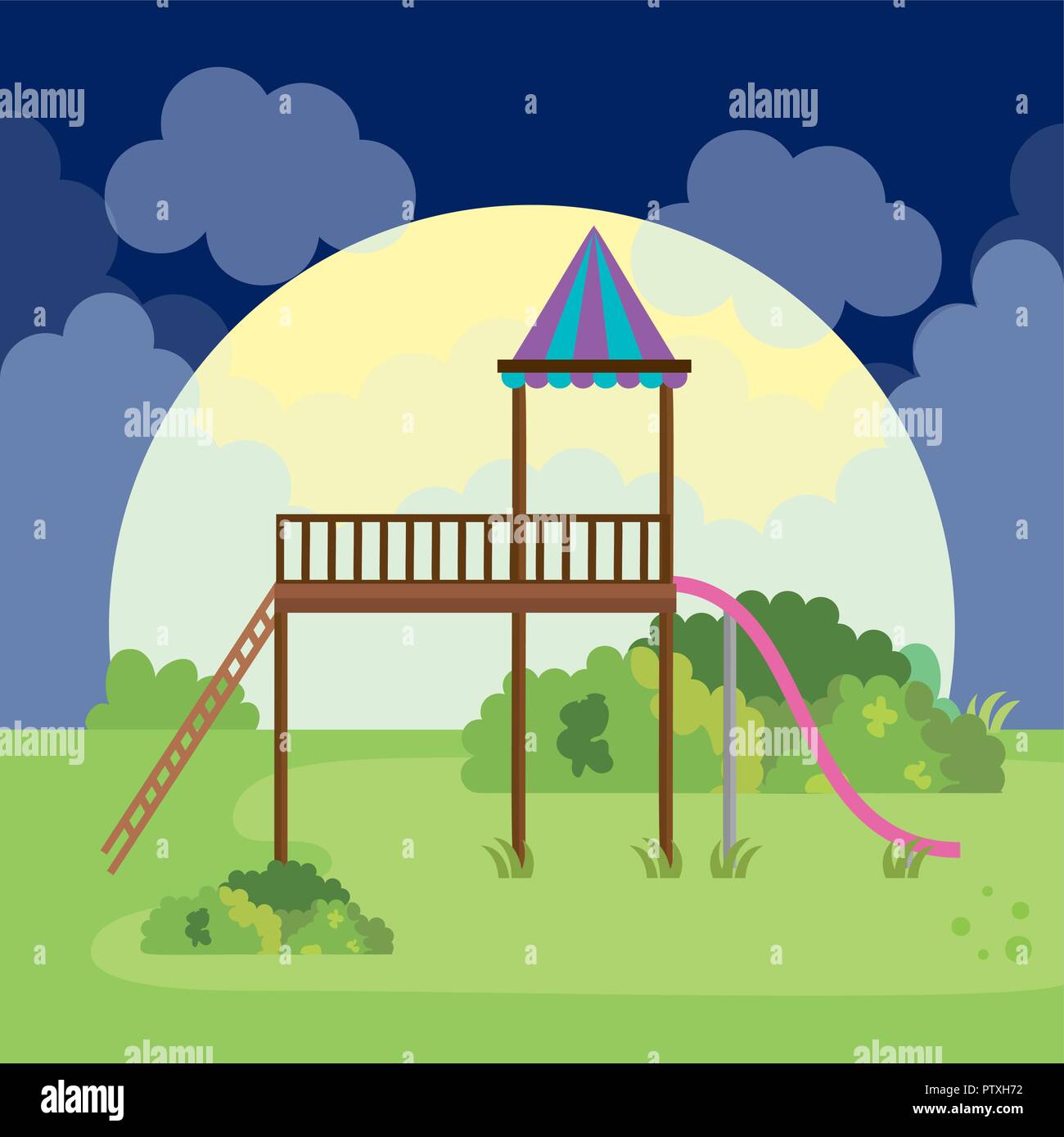 park landscape with game scene Stock Vector Image & Art - Alamy