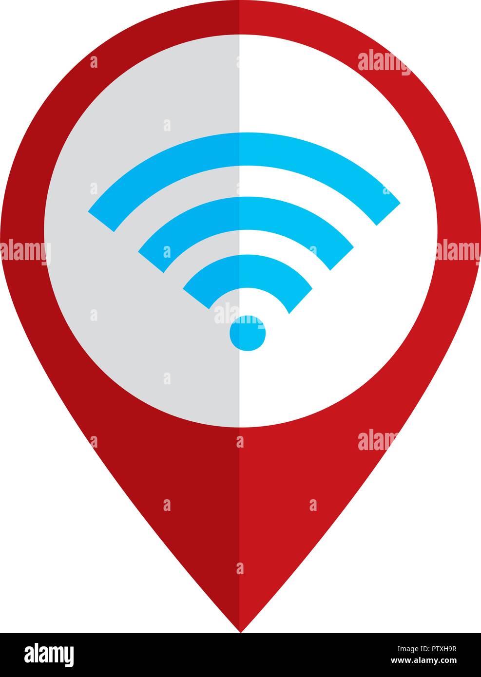 location pin with wifi signal Stock Vector Image & Art - Alamy
