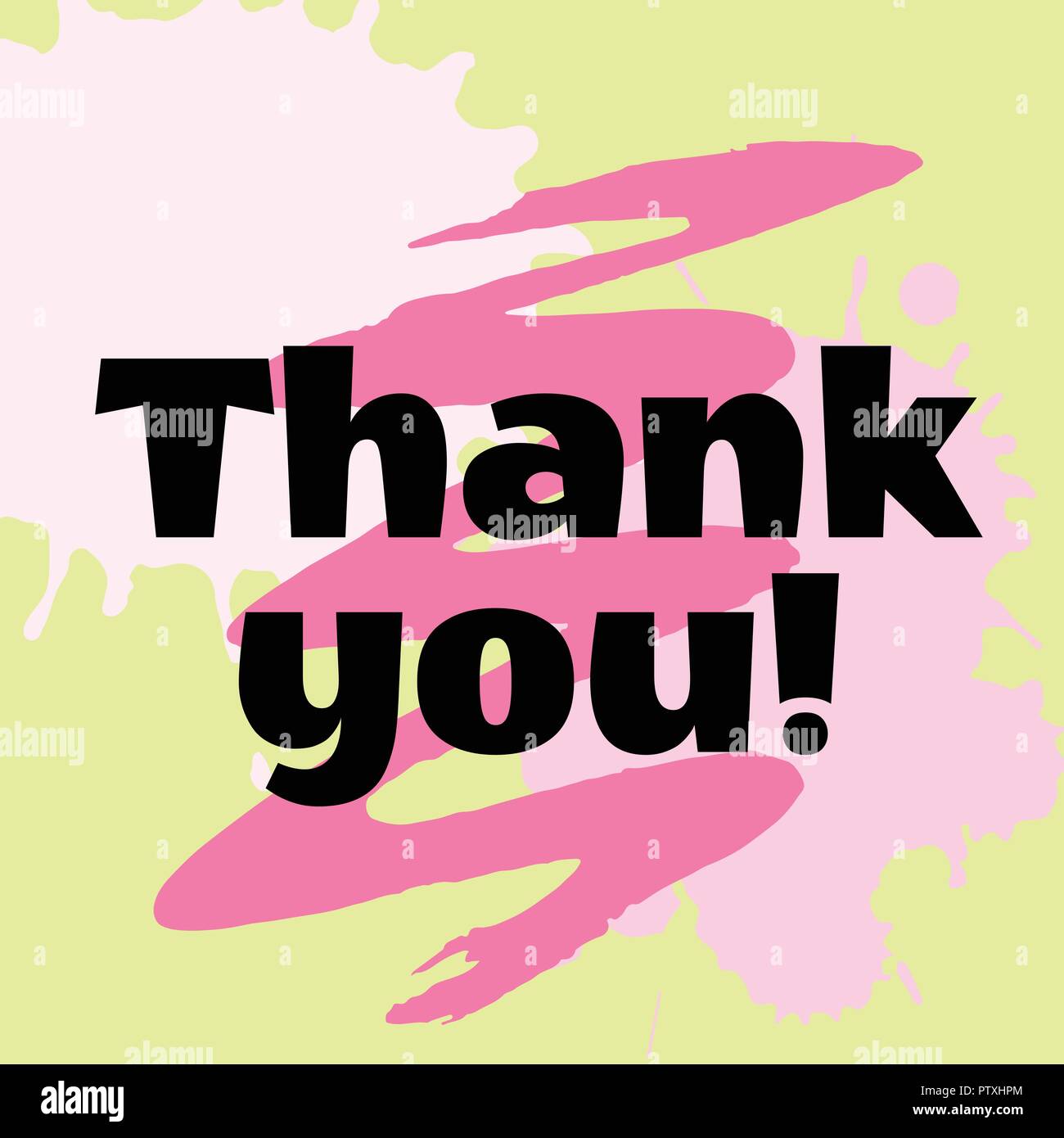 Vector illustration. thank you on abstract multicolored spots Stock ...