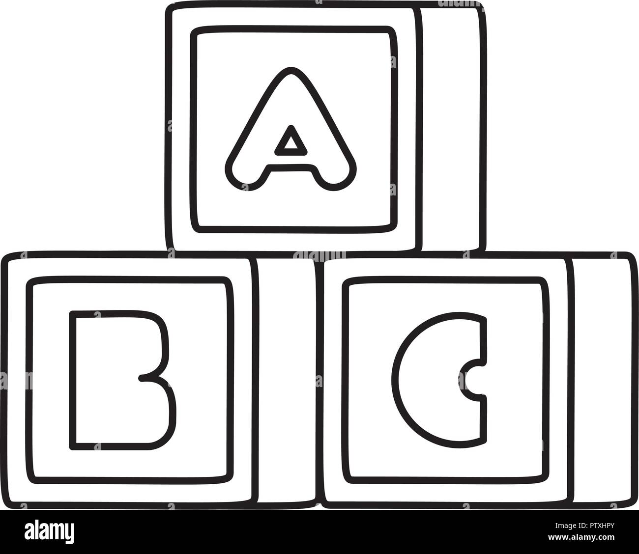 Toy cubes toys concept Stock Vector Images - Alamy