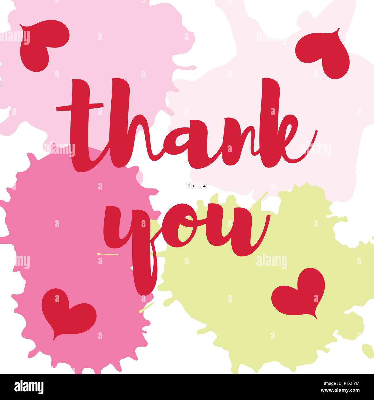 Vector illustration. thank you on abstract multicolored spots Stock ...