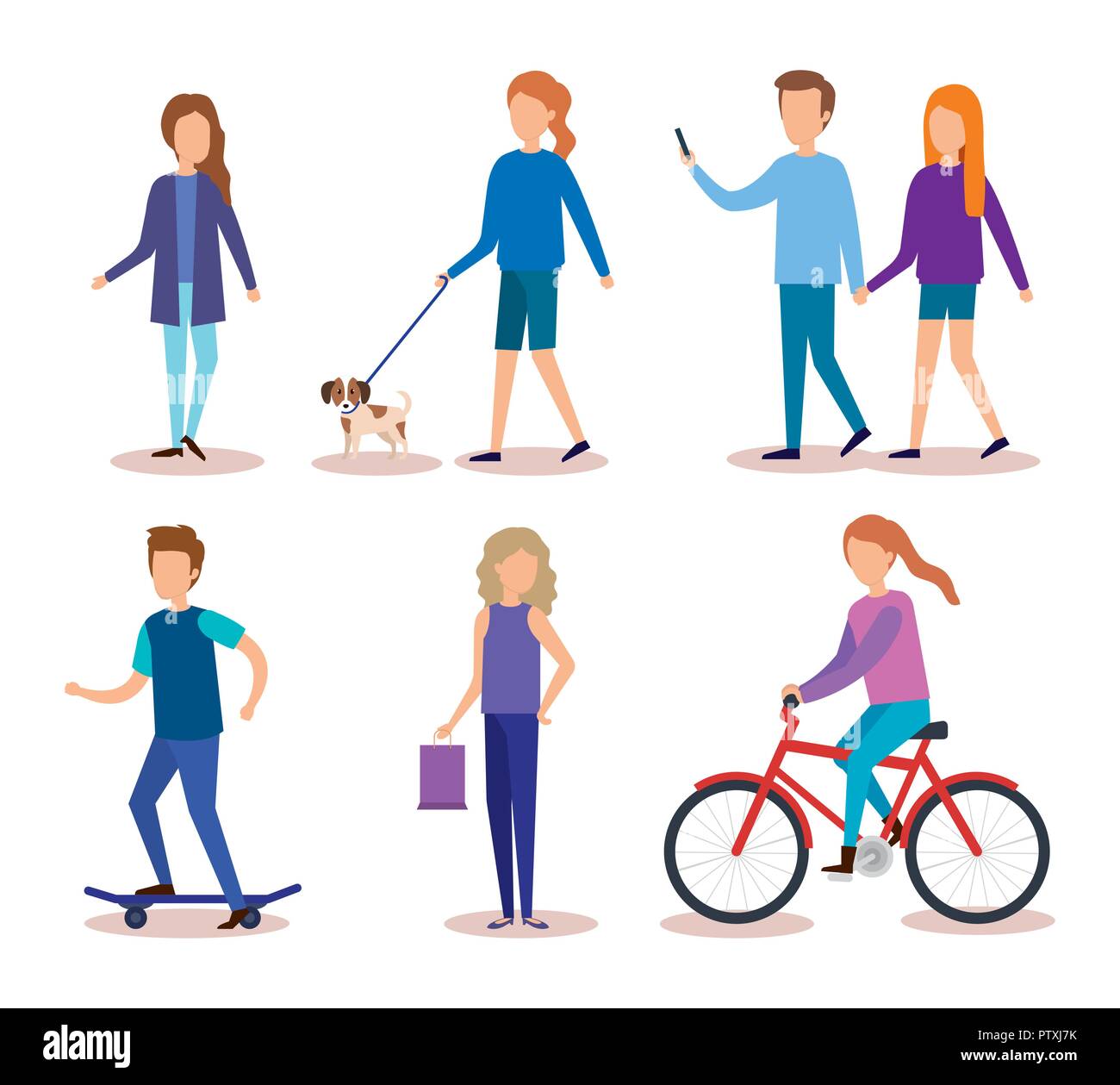 group of people doing activities Stock Vector Image & Art - Alamy
