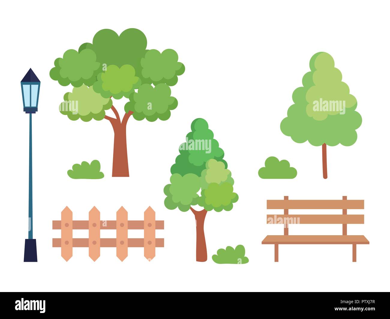 set icons park scene Stock Vector Image & Art - Alamy