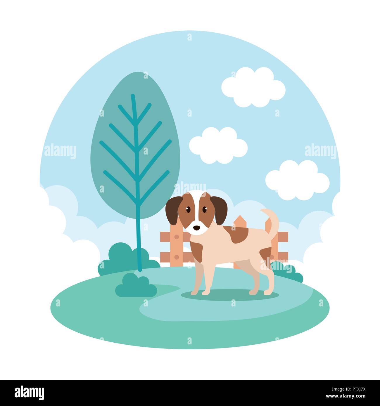 Dog scenery Stock Vector Images - Alamy