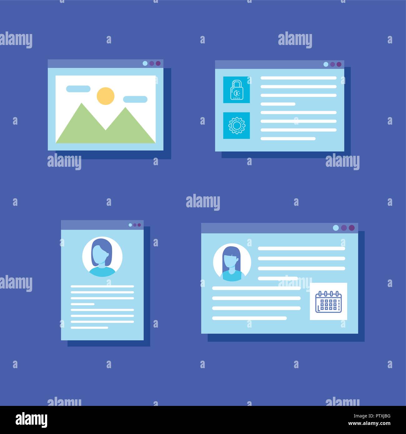 Webpages Stock Vector Images - Alamy