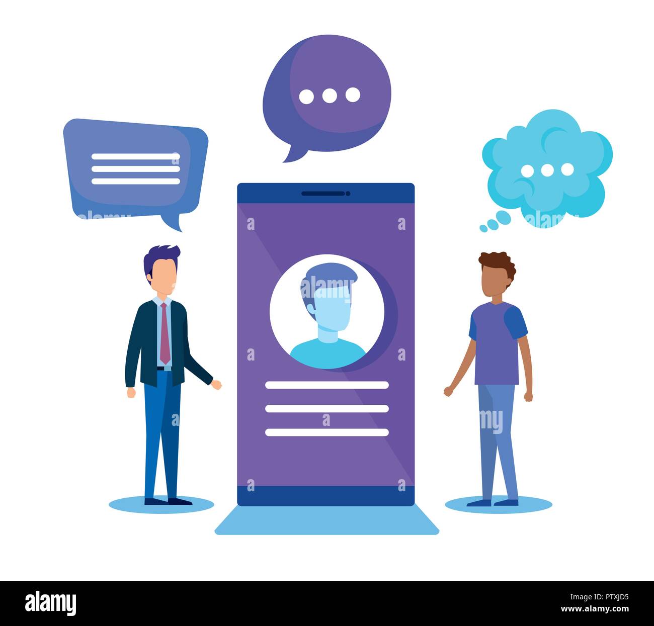 mini people with smartphone Stock Vector Image & Art - Alamy