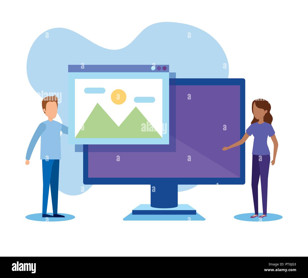 Mobile display manufacturing Stock Vector Images - Alamy