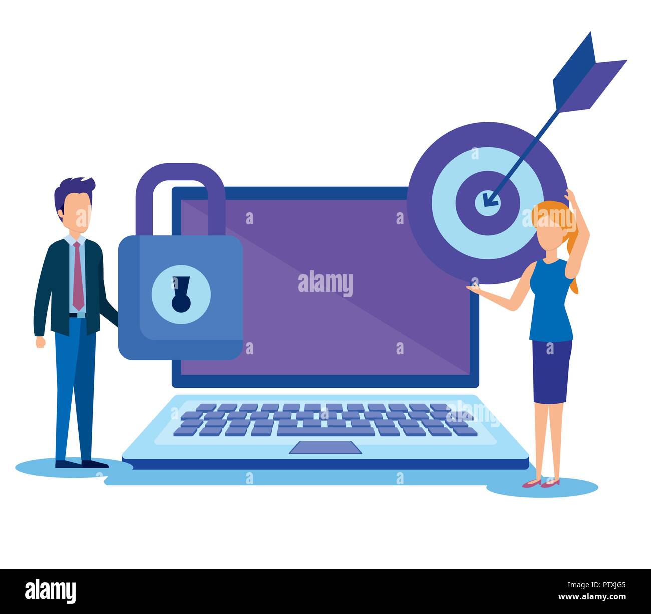 mini people with laptop Stock Vector Image & Art - Alamy