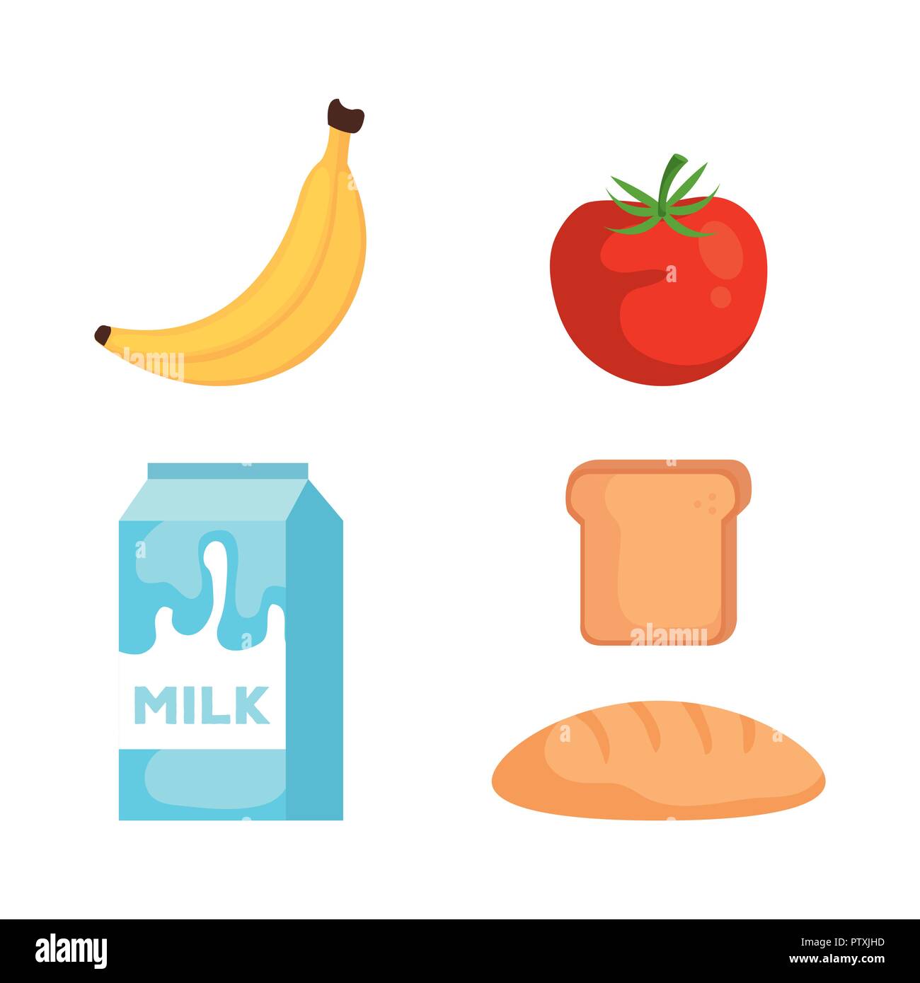 group of food products Stock Vector Image & Art - Alamy