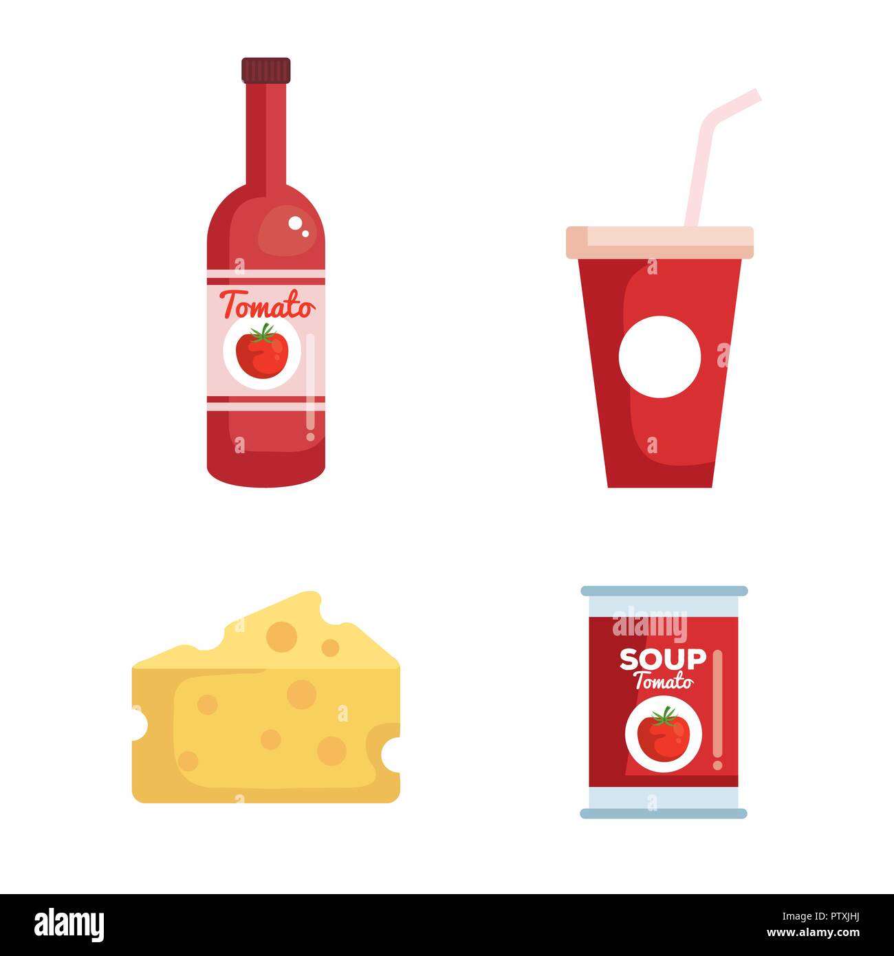 group of food products Stock Vector Image & Art - Alamy