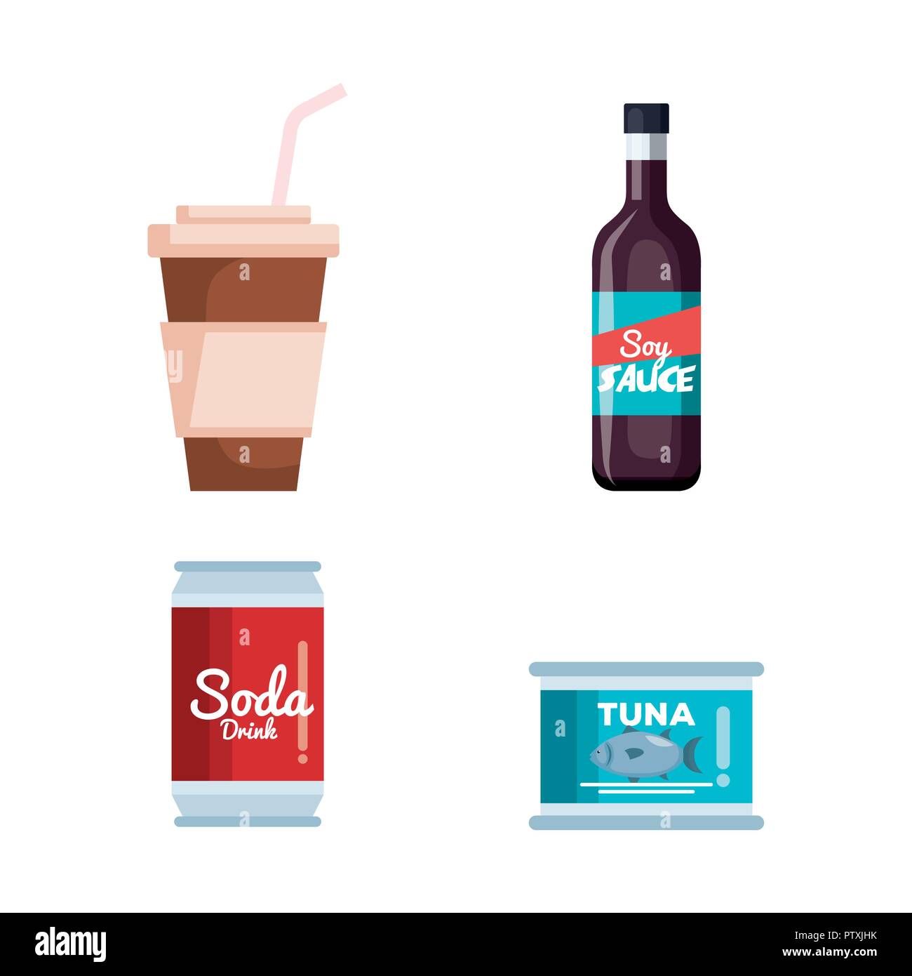 group of food products Stock Vector Image & Art - Alamy