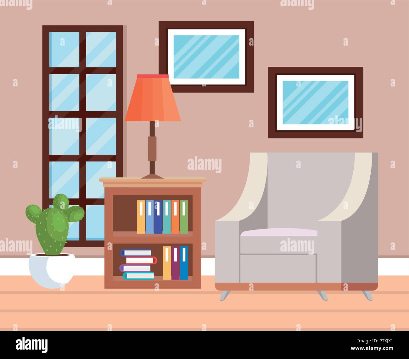 Room interior sofa shelving Stock Vector Images - Alamy