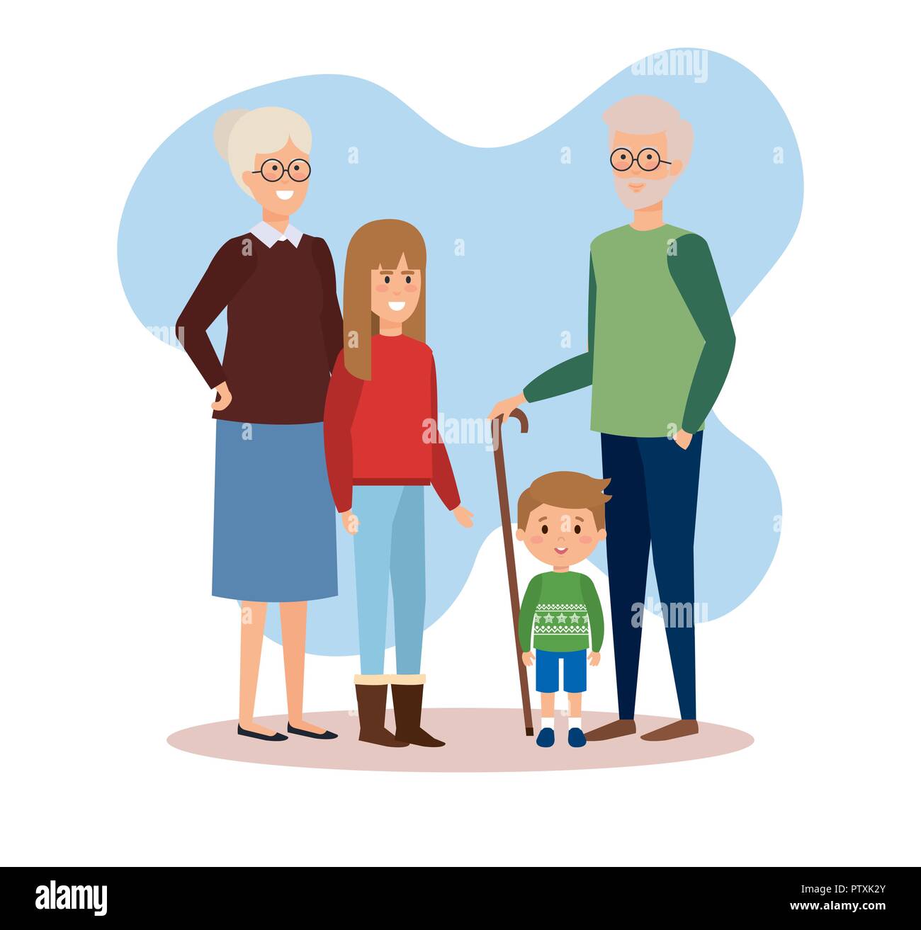 family parents with december clothes Stock Vector Image & Art - Alamy