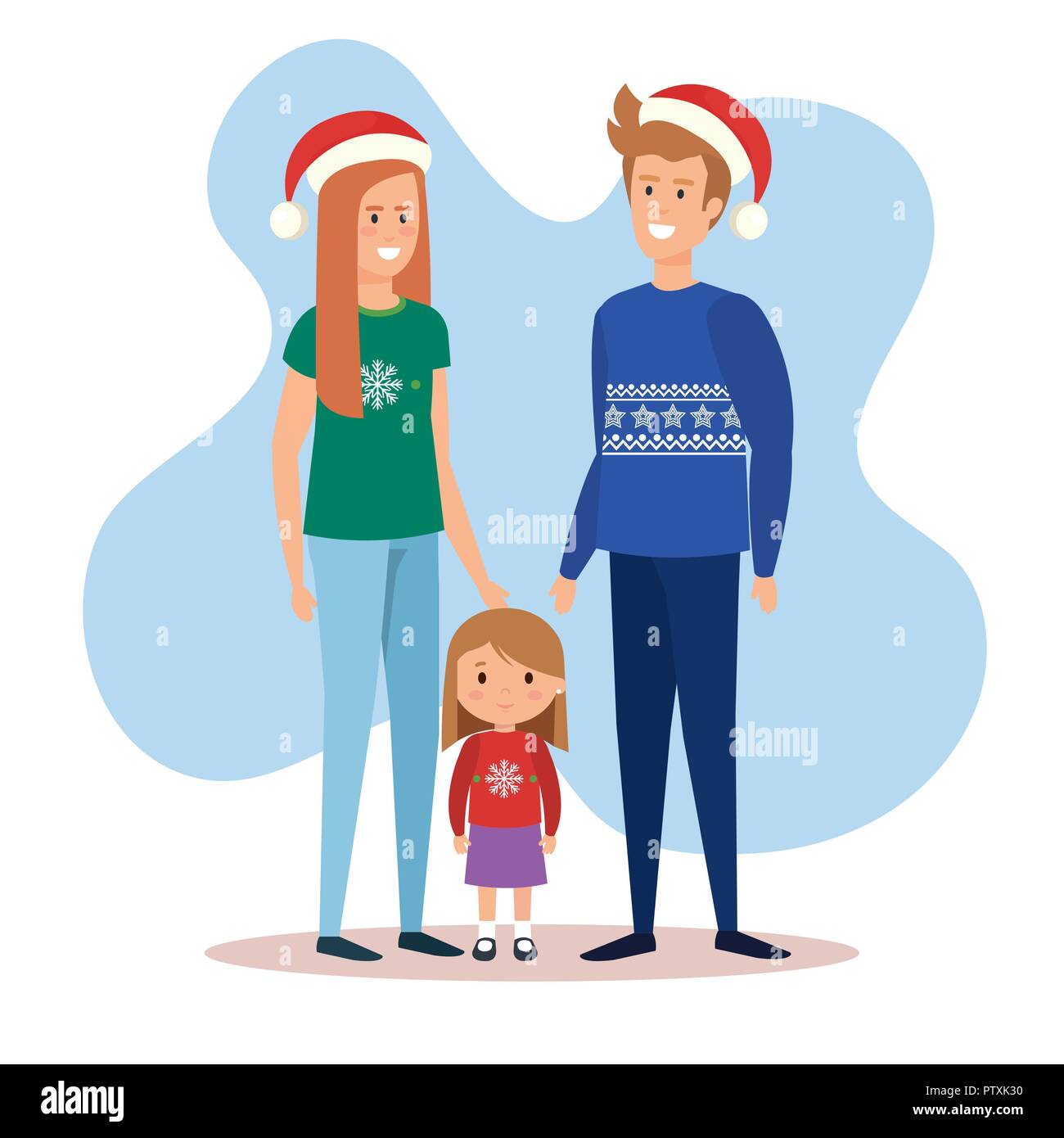 Cartoon Parents Daughter Family High Resolution Stock Photography and ...